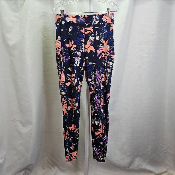 POP Fit | Pants & Jumpsuits | Pop Fit Navy Blue Floral Stella Full ...